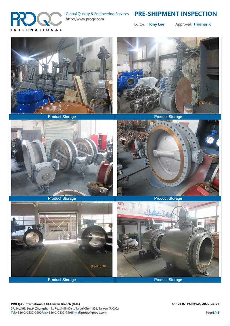 Third-Party Inspection Report,Angle Stop valve,Triple Eccentric ...