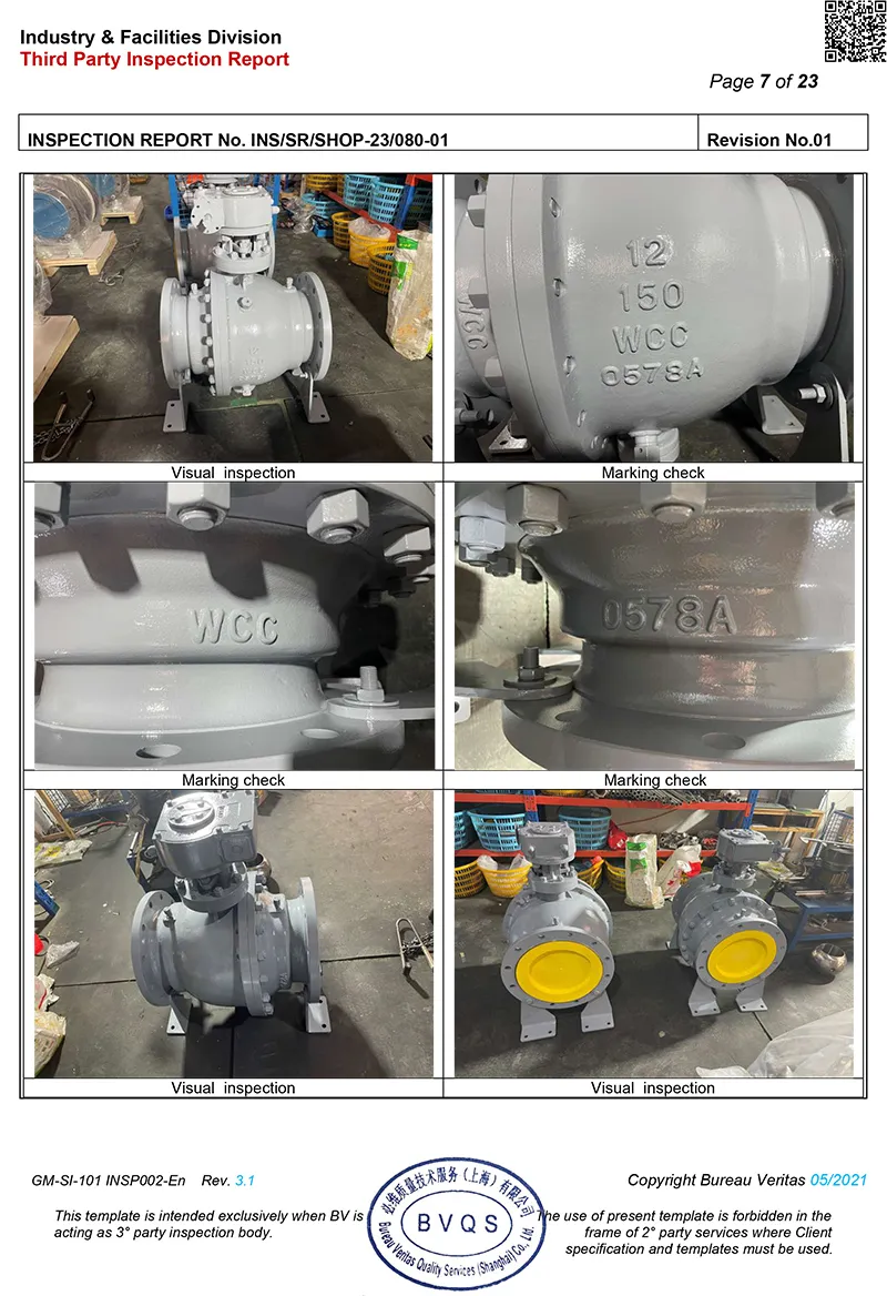 Third-Party Inspection Report,Angle Stop valve,Triple Eccentric ...
